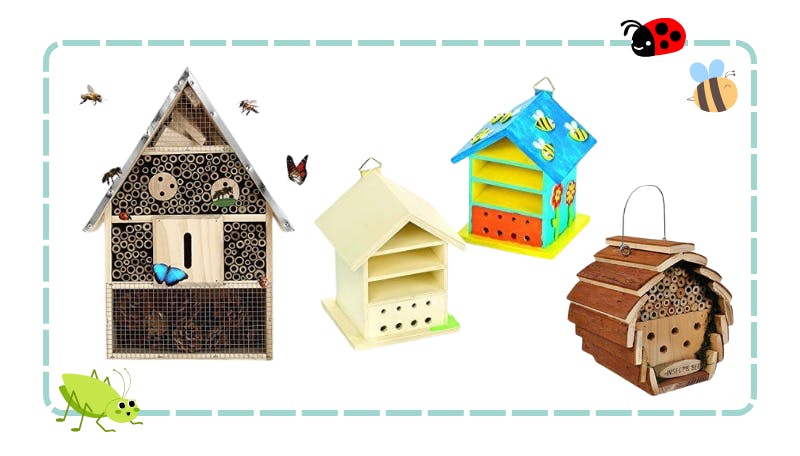 How to make bug hotels for kids playing outdoors in nature