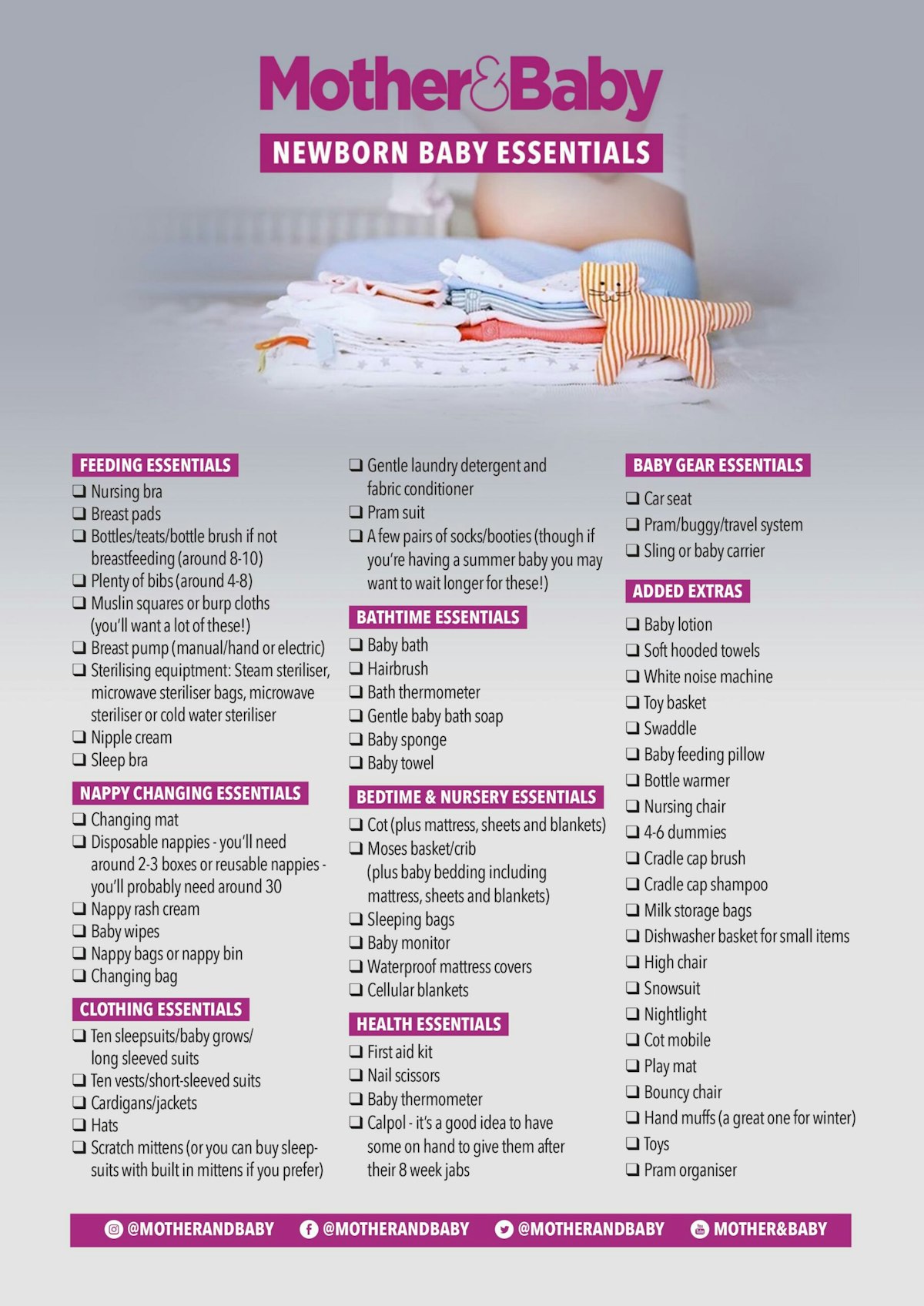 What to buy for your newborn baby: the ultimate checklist