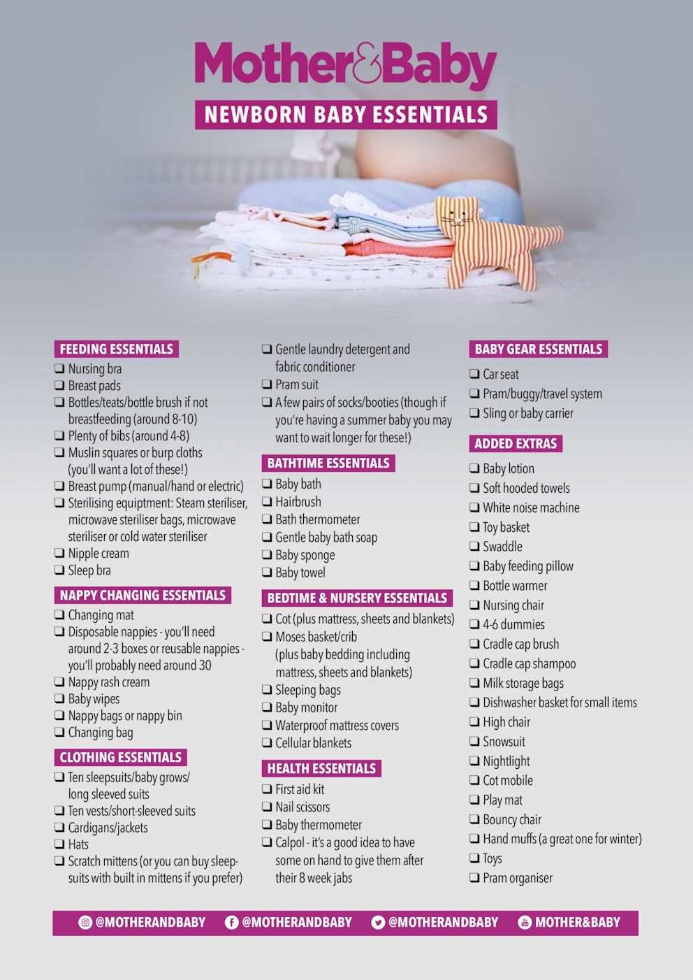 What to buy for your newborn baby: the ultimate checklist