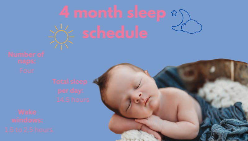 Ideal sleep schedule for a 4 month old baby
