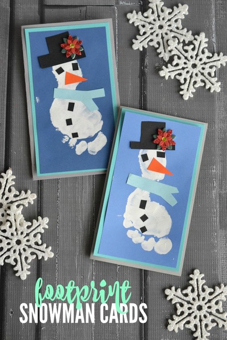 Handmade Christmas card ideas for children