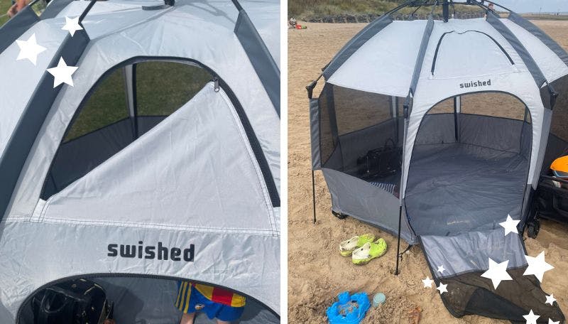 Tried and tested: the viral Swished Pop Up Beach Tent