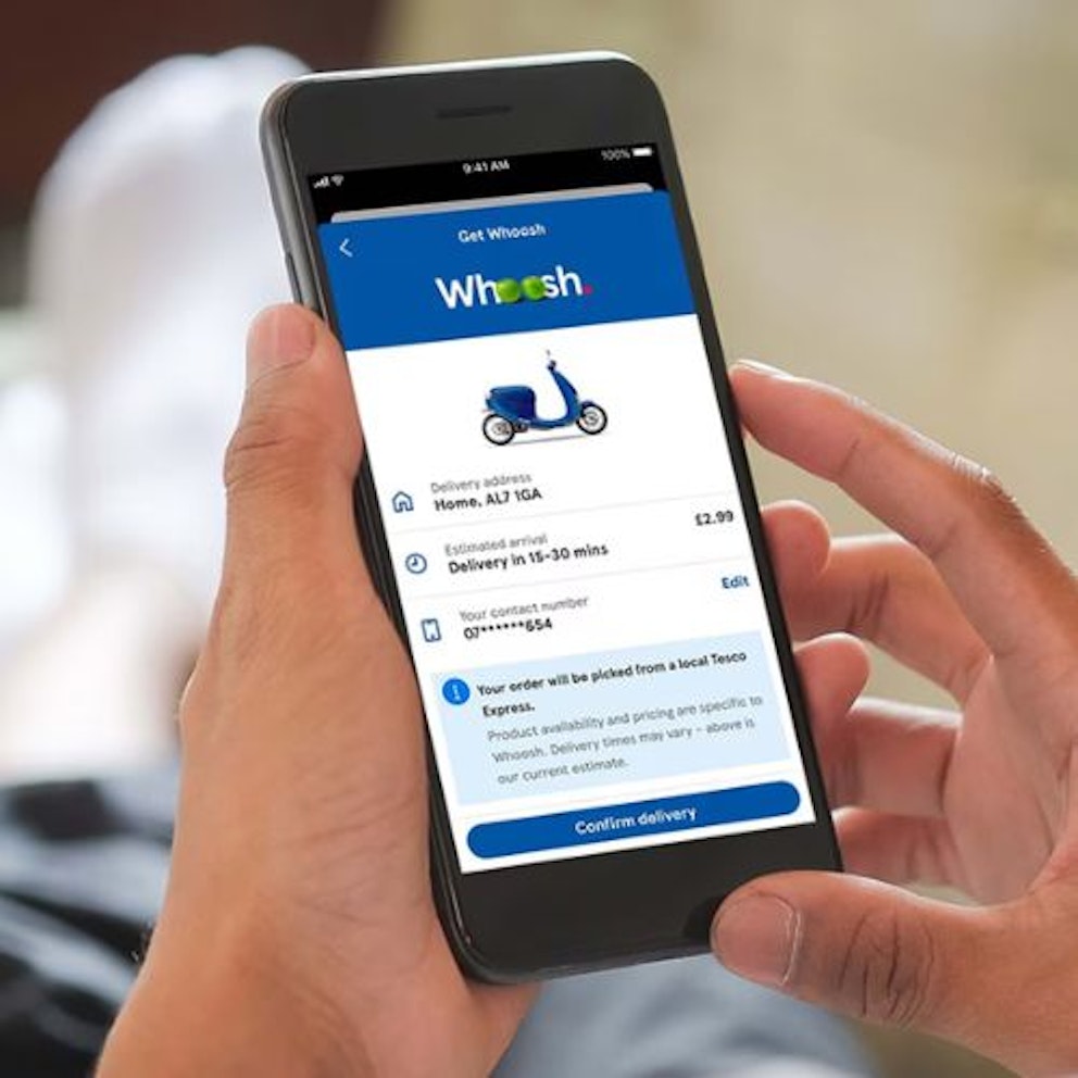 Win big with Tesco Whoosh delivery