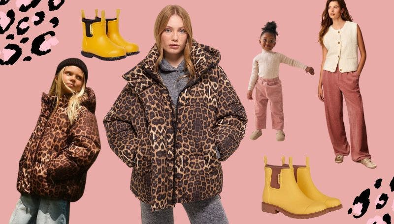 Mini-me outfits, including Asda's leopard print coat