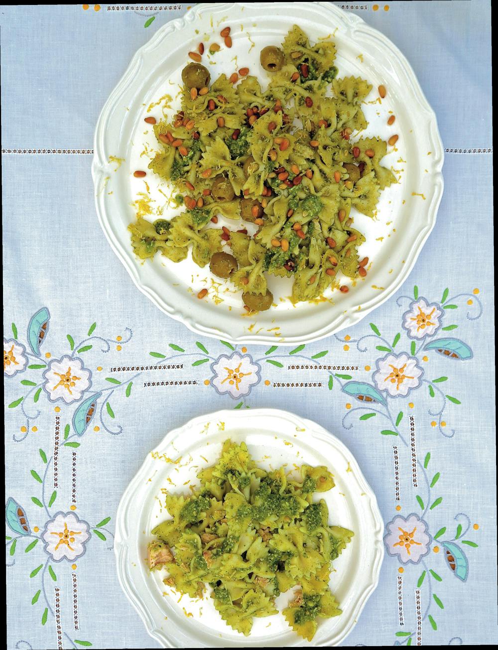 Pretty pesto pasta recipe