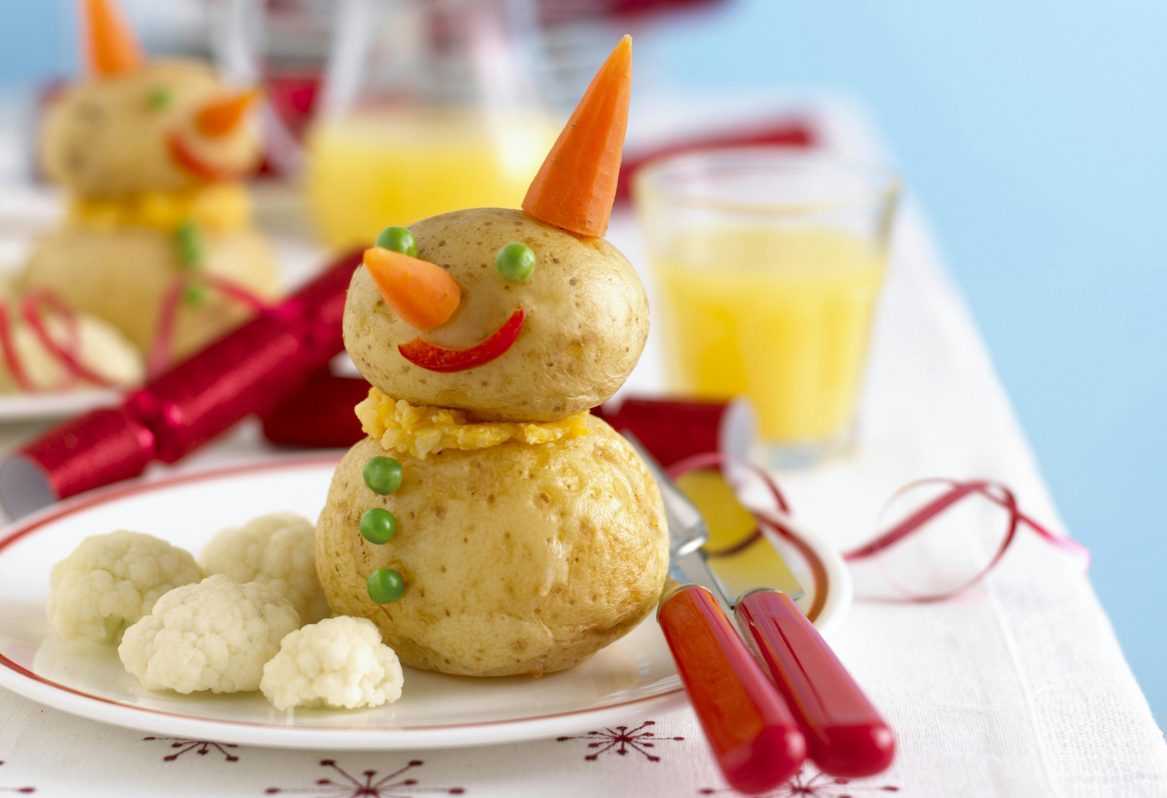 Baked Potato Snowman