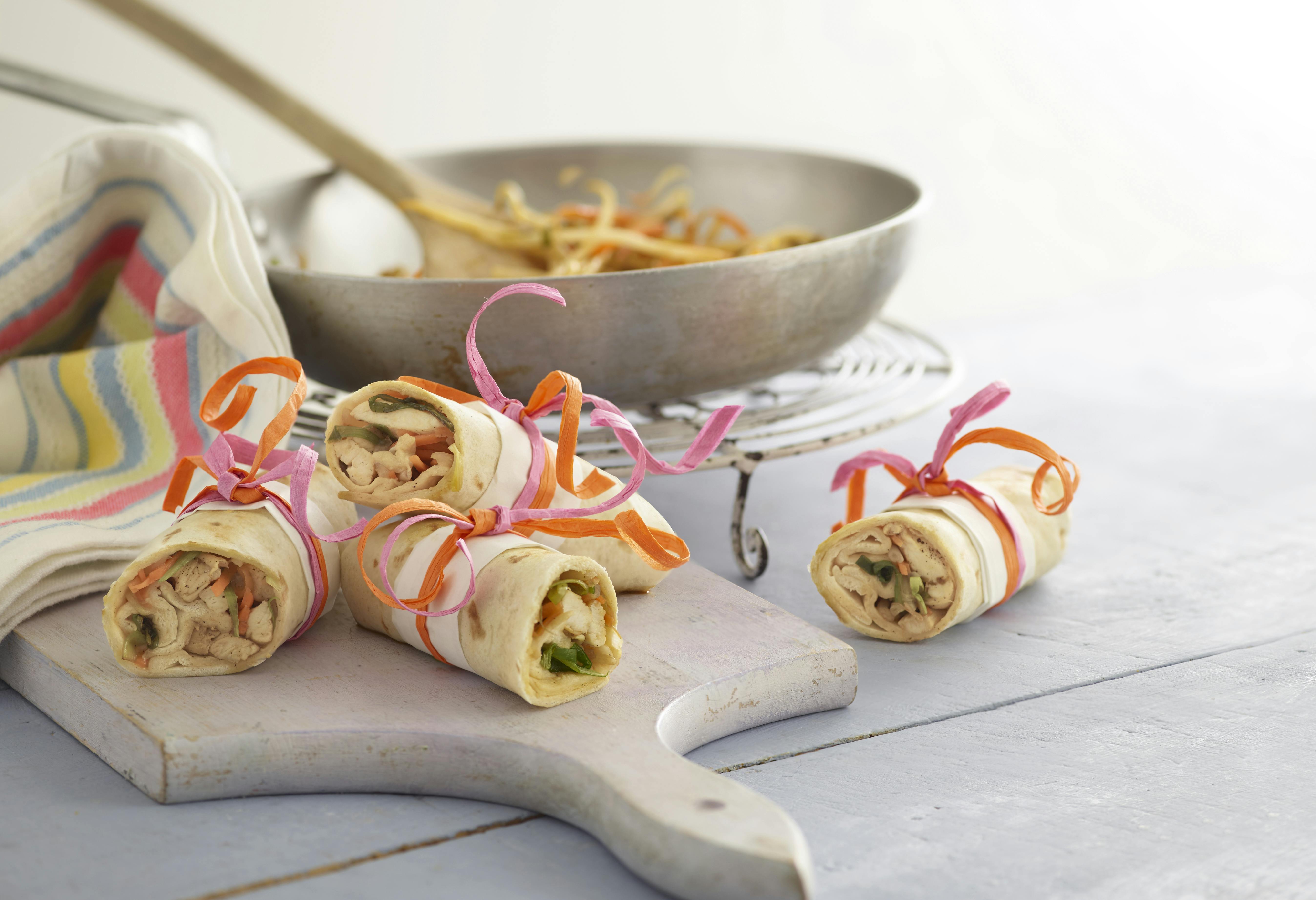 Cheat's spring rolls