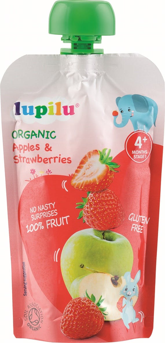 Lupilu Organic Baby Fruit Pouches Stage 1 Strawberry & Apple | Reviews ...