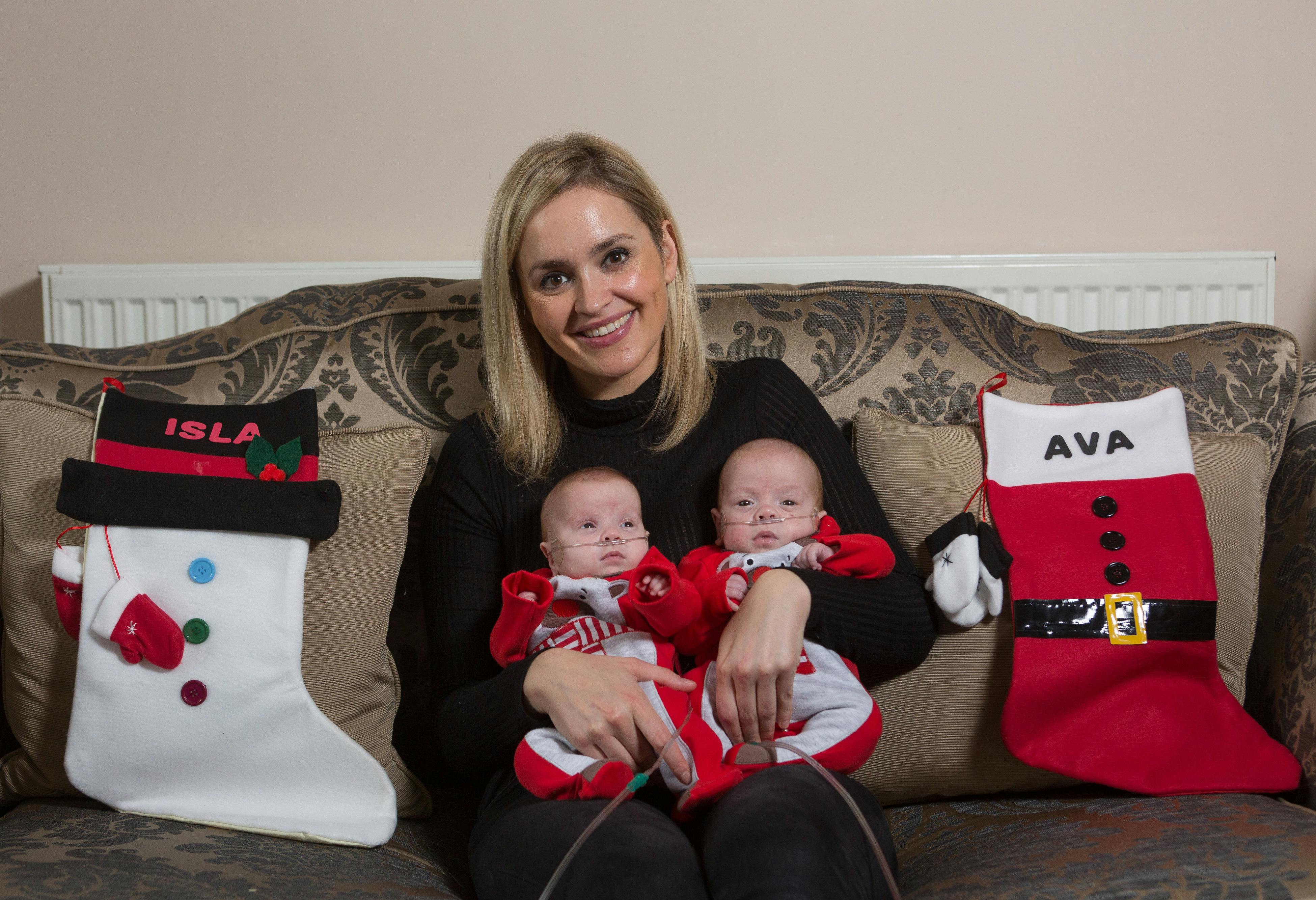 Britain’s smallest twins are home in time for Christmas