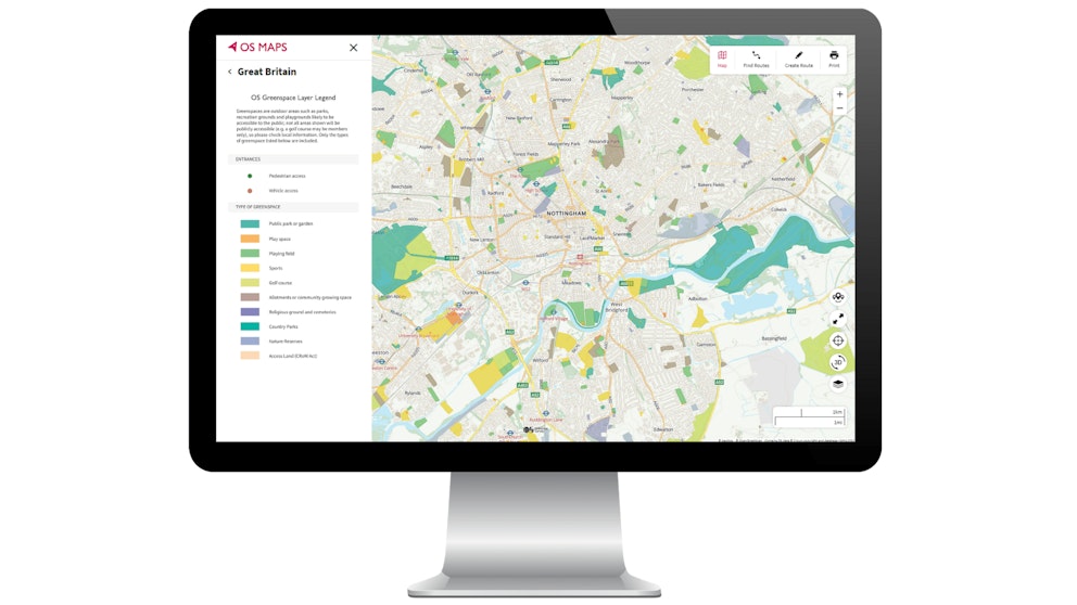 OS Maps’ Greenspace layer | LFTO