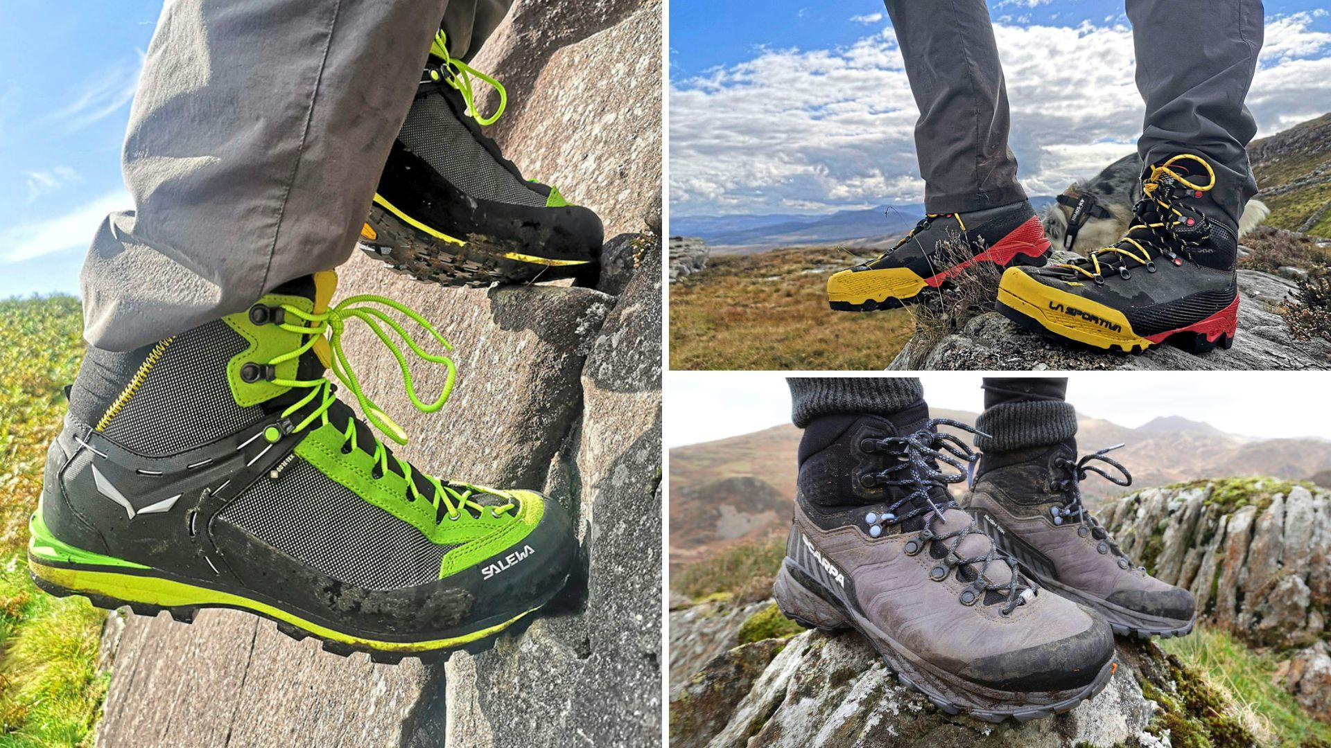 Three pairs of walking boots