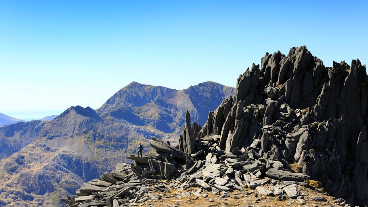 Glyderau three peaks route: Tryfan, Glyder Fach and Glyder Fawr