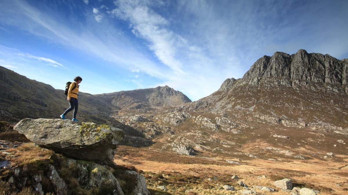 Glyderau three peaks route: Tryfan, Glyder Fach and Glyder Fawr