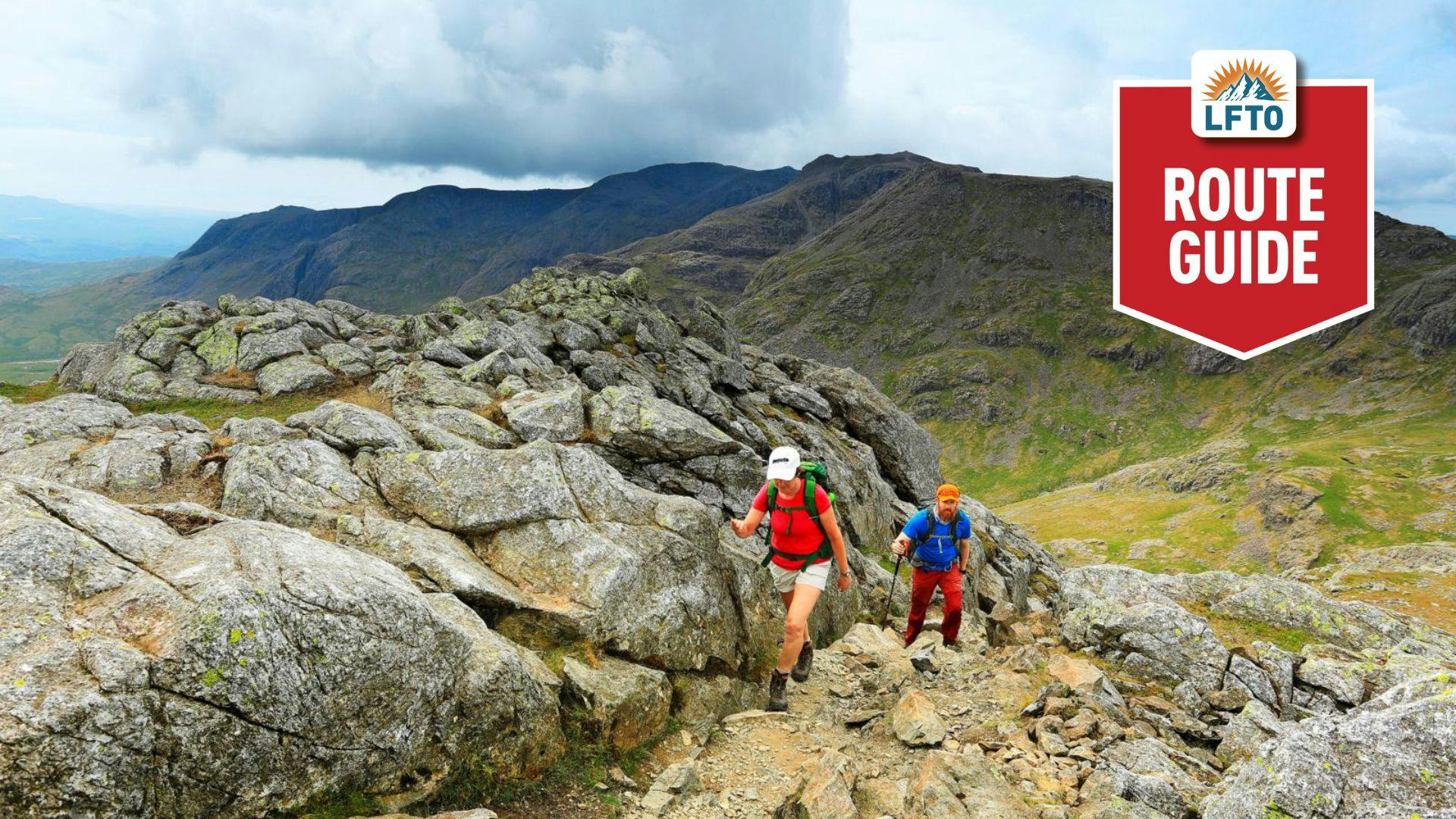 Esk Pike and Bow Fell – mapped Lake District walking route