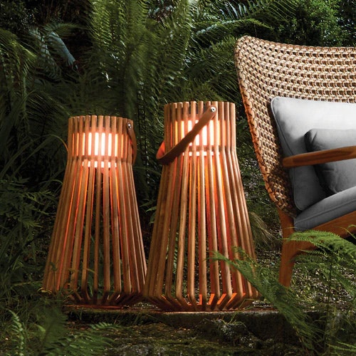 Ray Teak LED Lantern