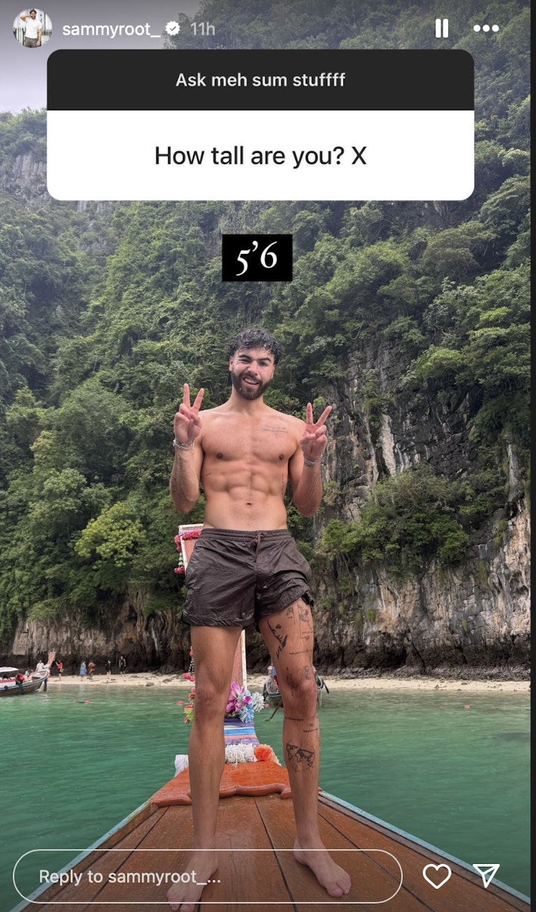 TOWIE's Sammy Root's FINALLY reveals his height and we're confused