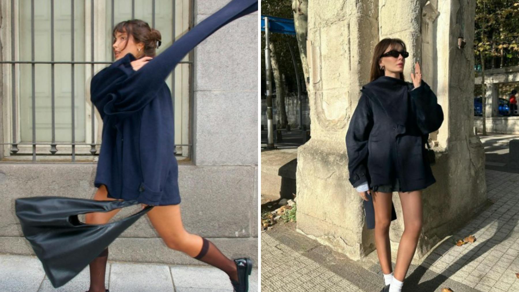 This Pull And Bear cape coat is so stylish