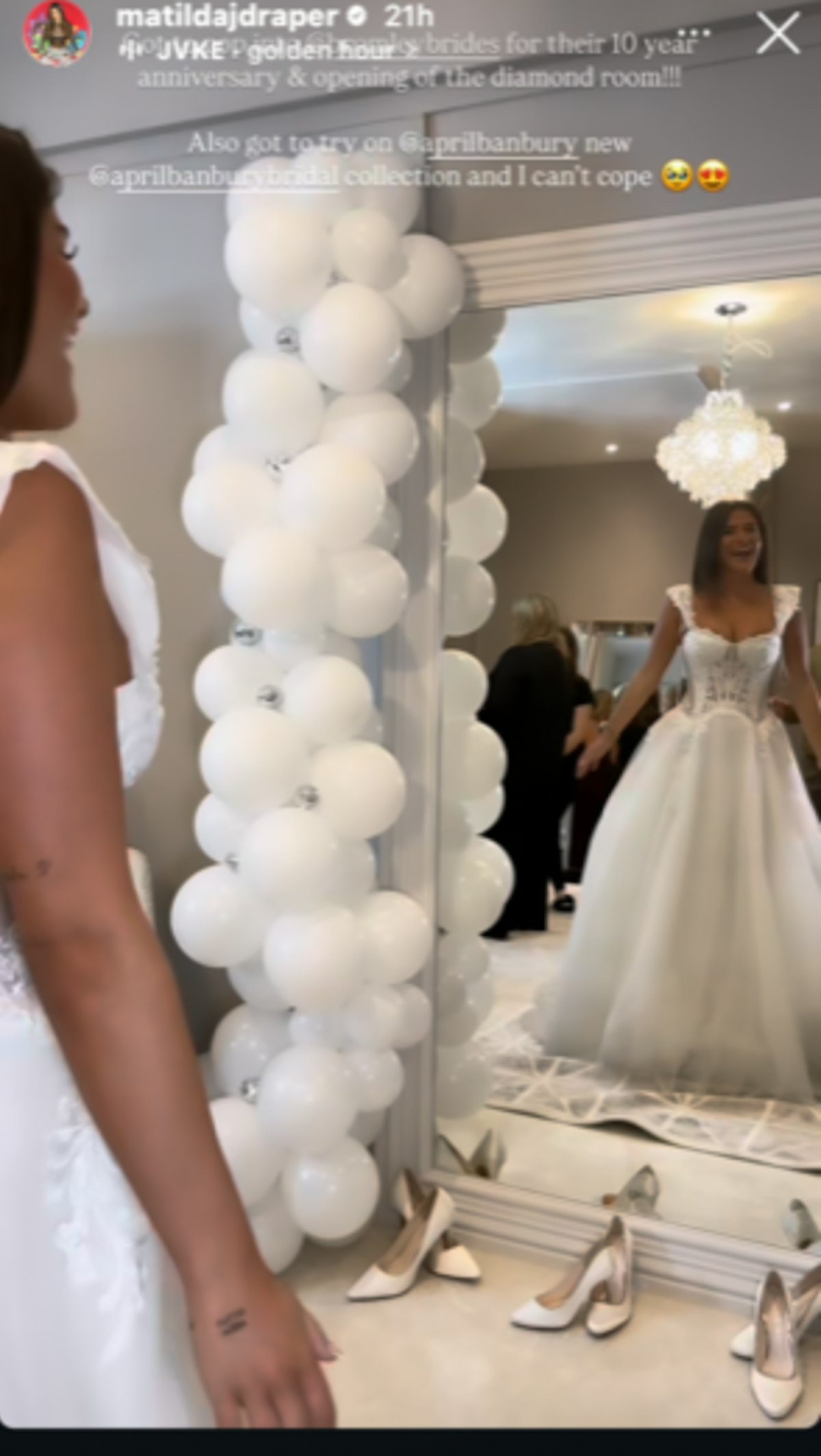 Love Island's Matilda Draper shares wedding dress pic after hanging out ...