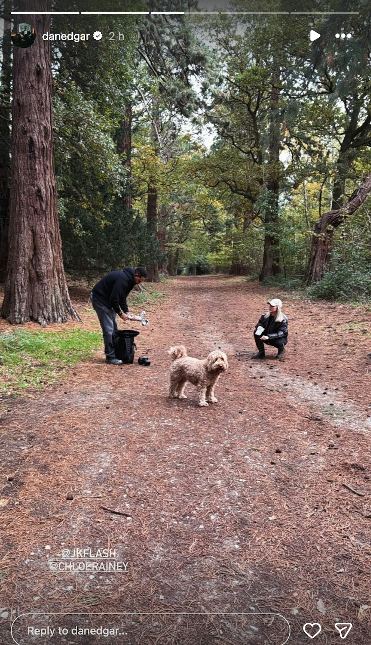 Dan Edgar filming with shaggy blond amid Chloe Lewis romance
