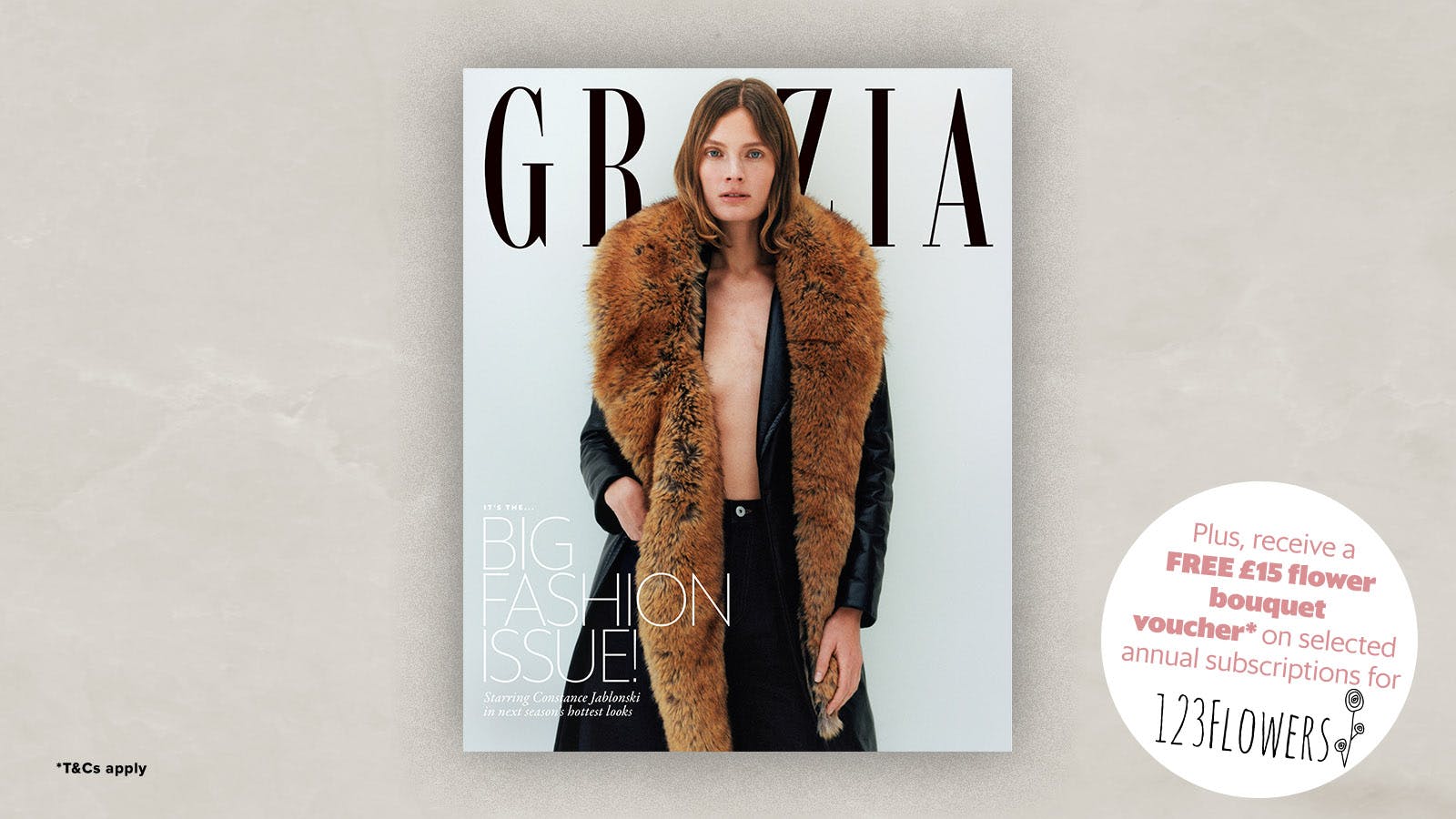 Receive a FREE £15 flower bouquet voucher with a Grazia subscription ...