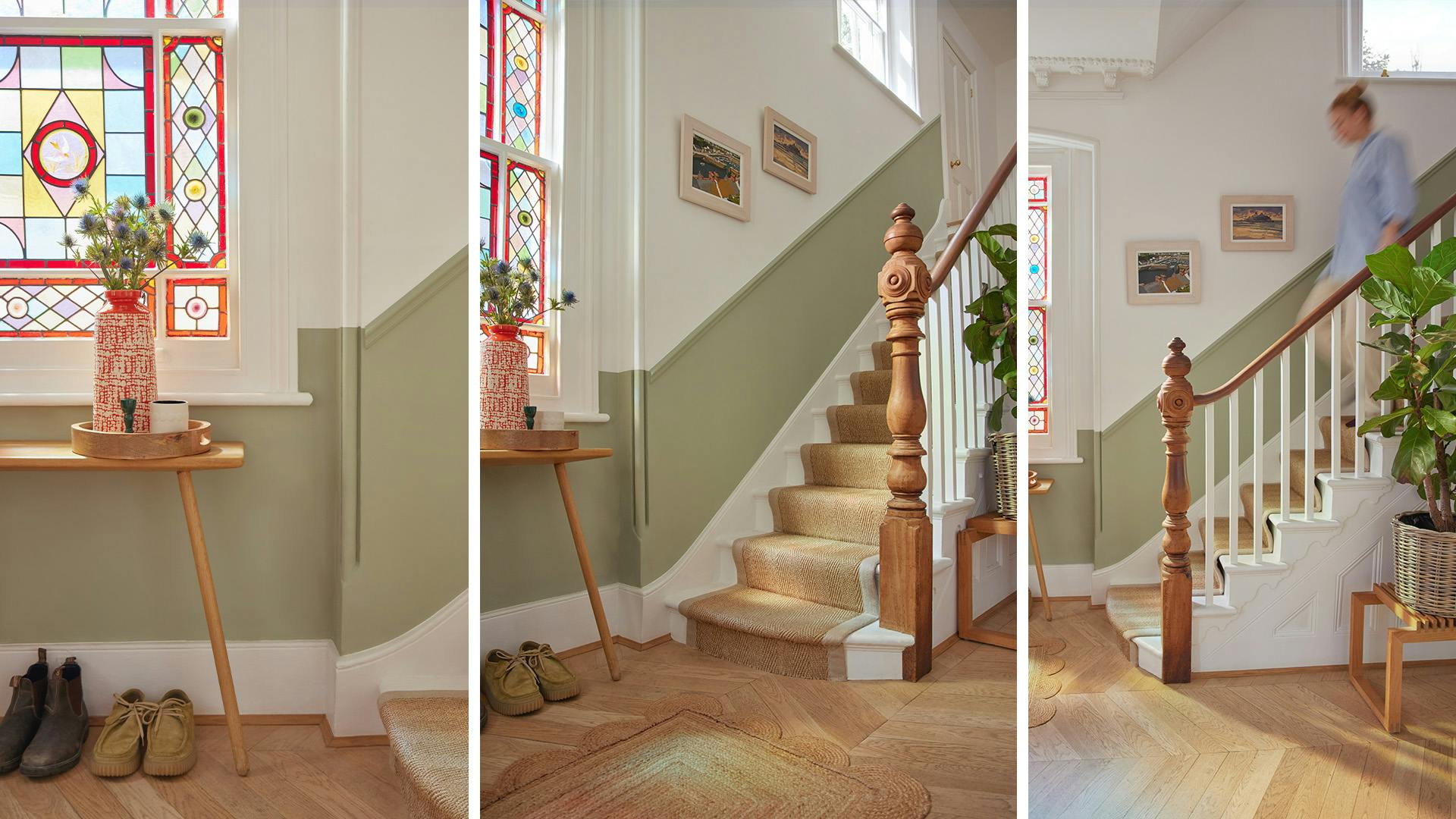 Create A Statement Hallway With Subtle Sage