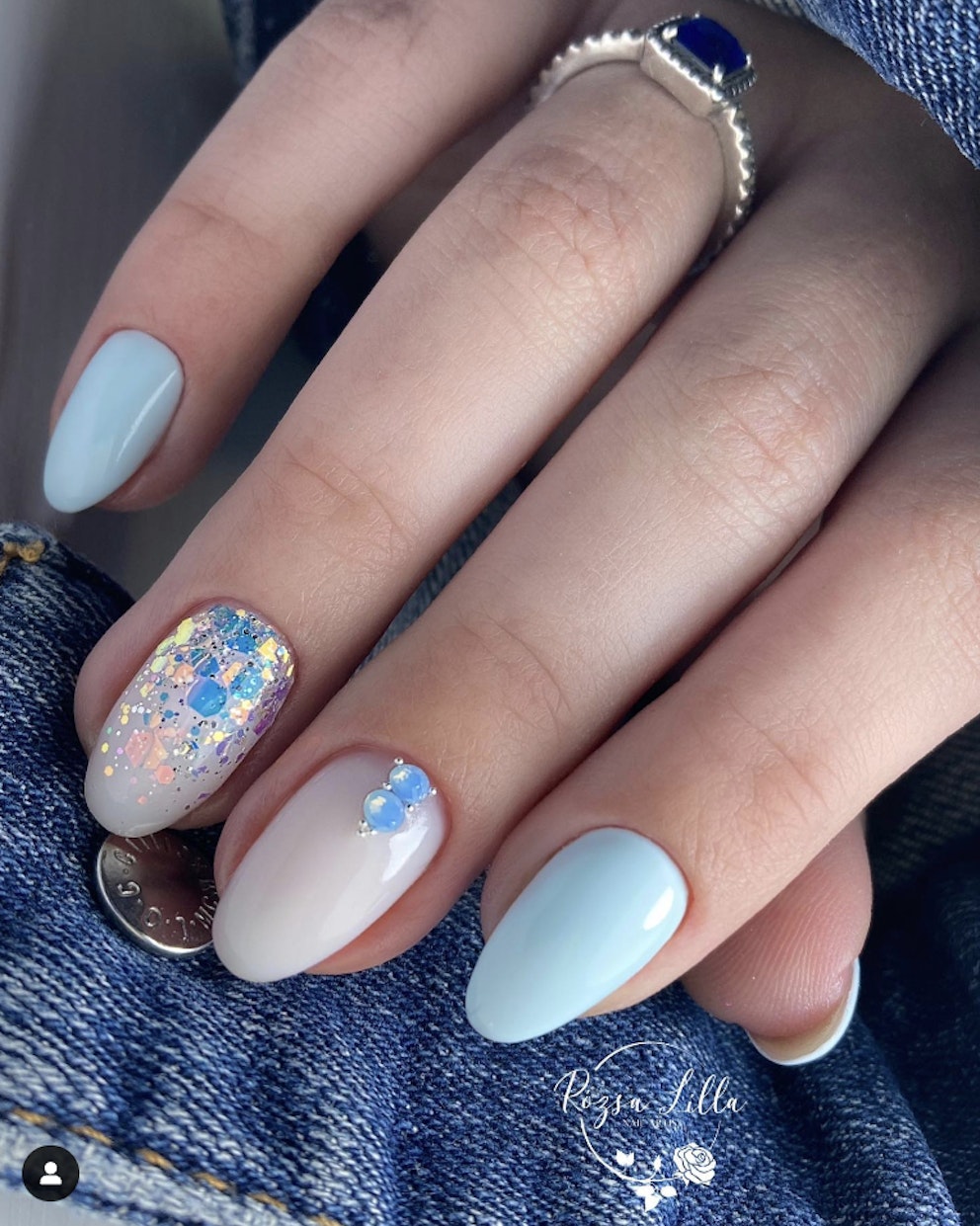 20 Baby Blue Nail Designs You Need To Try in 2024