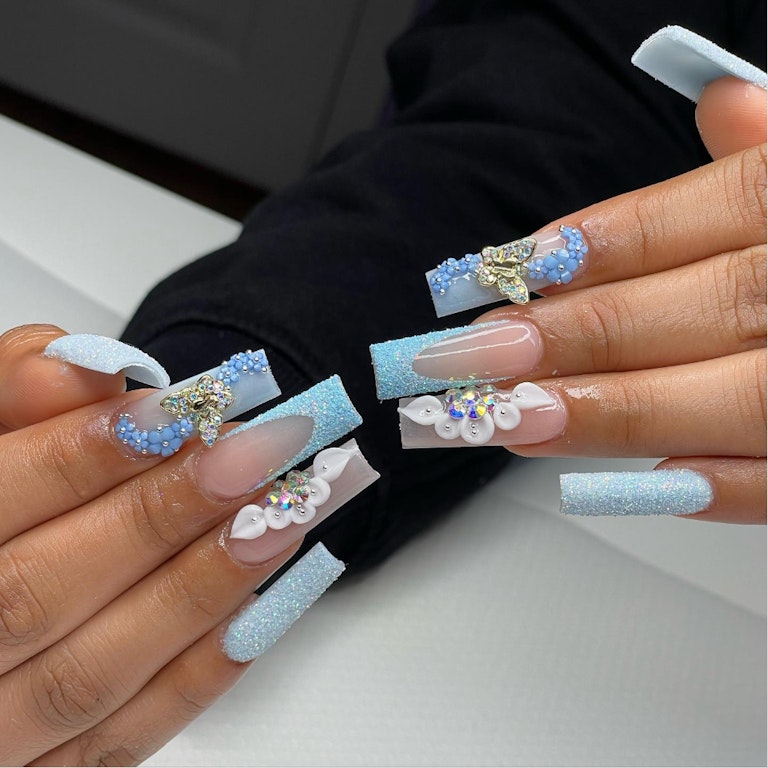 20 Baby Blue Nail Designs You Need To Try in 2024