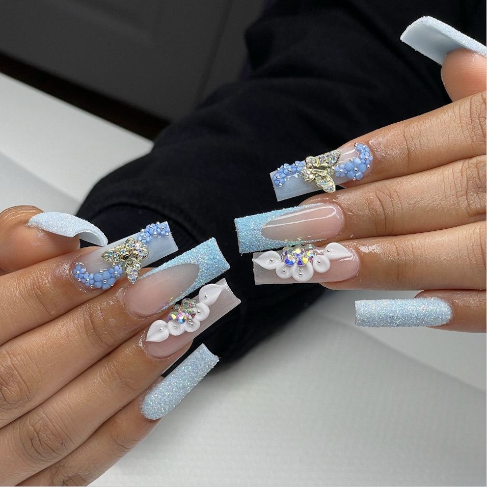 20 Baby Blue Nail Designs You Need To Try in 2024