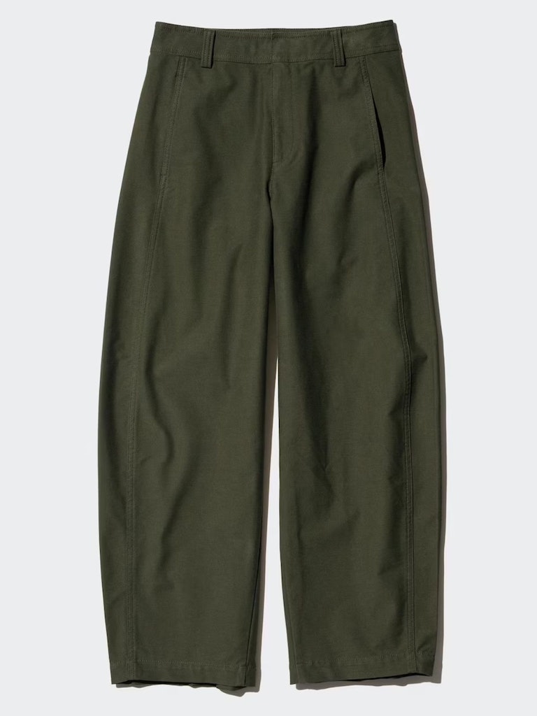 The Latest Viral Uniqlo Find Are These Barrel Leg Trousers