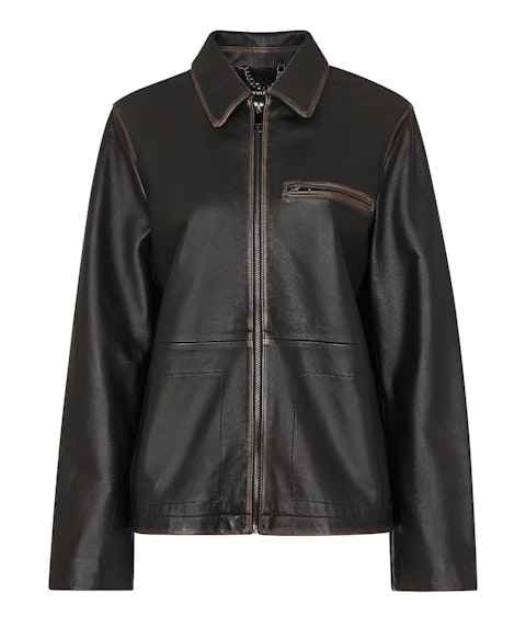 Whistles's Leather Jacket Is Back In Stock But Not For Long