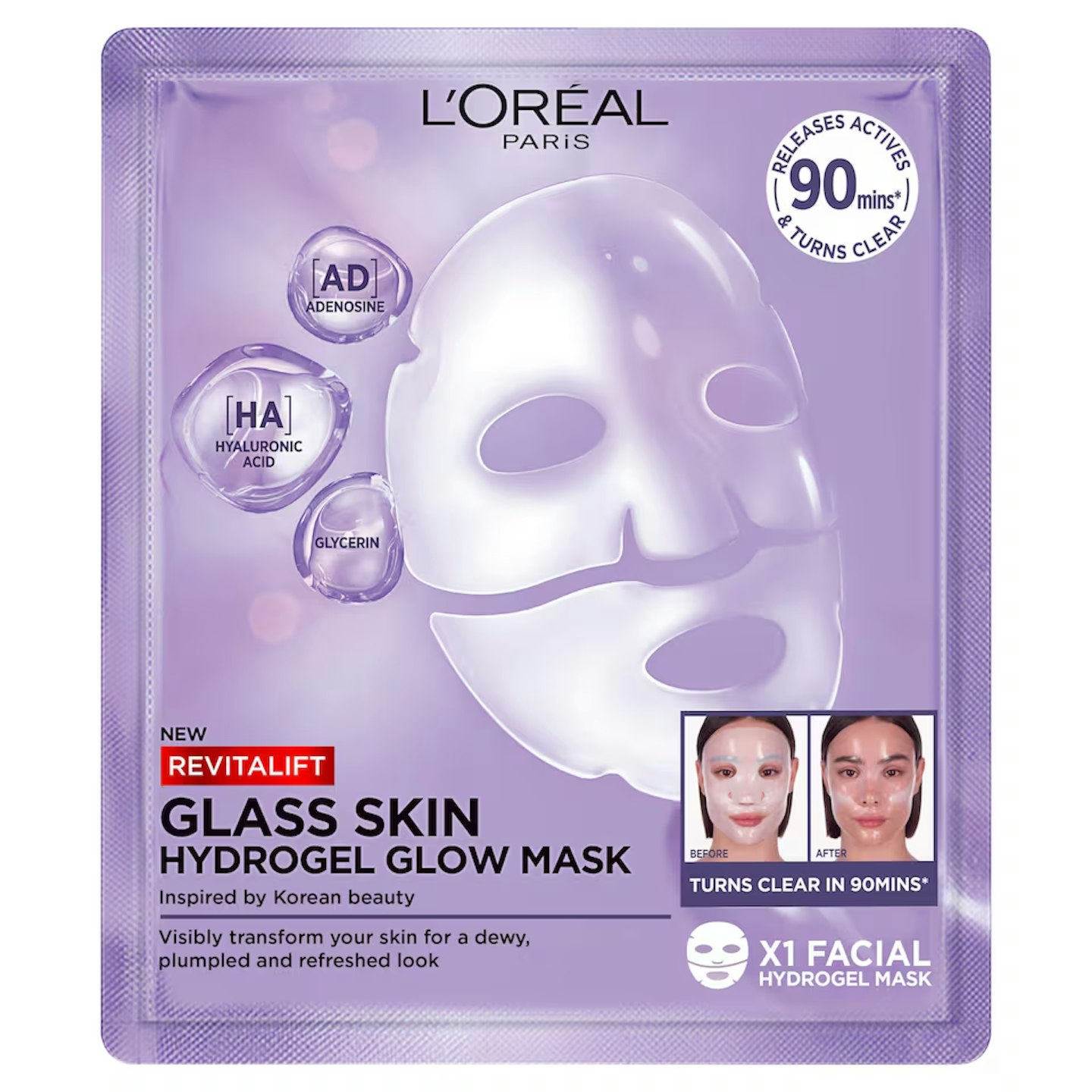 A Review: L'Oreal Paris Glass Skin Hydrogel Glow Mask