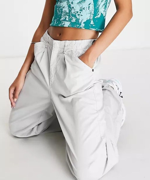 The best parachute pants to shop, as seen on Hailey Bieber and Bella ...