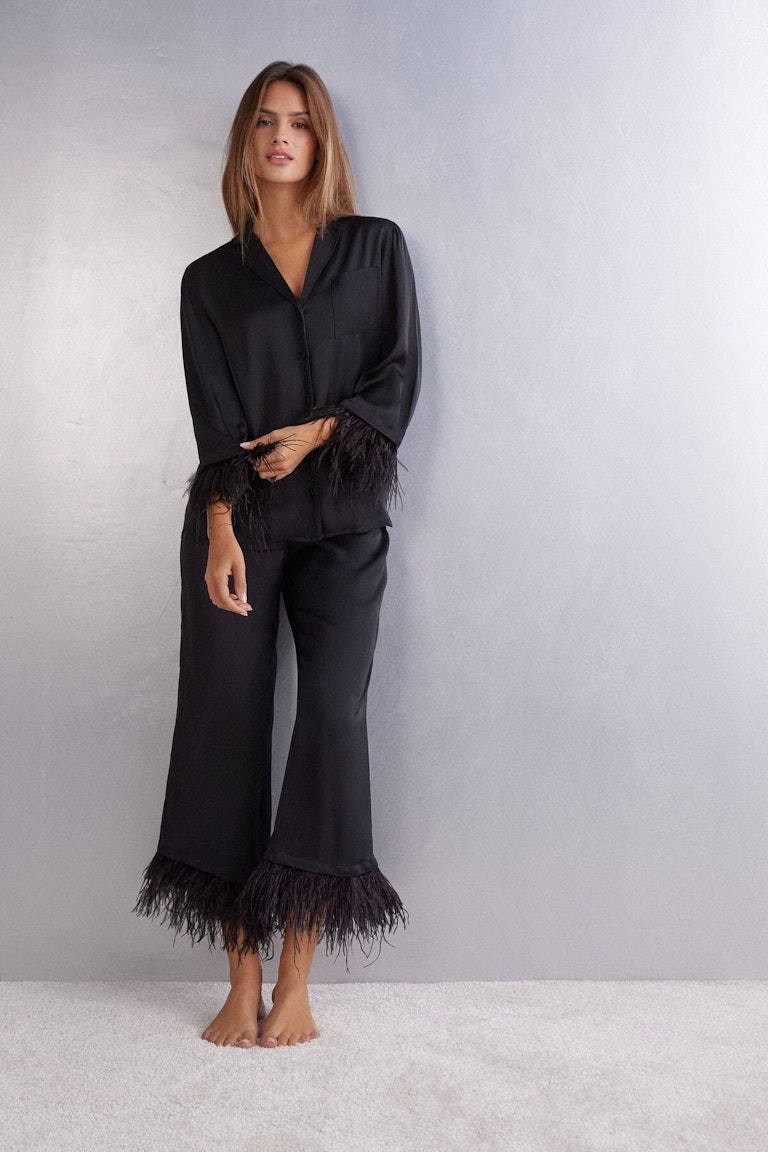 Georgia Harrison's feather pyjamas: where to shop the Love Island look