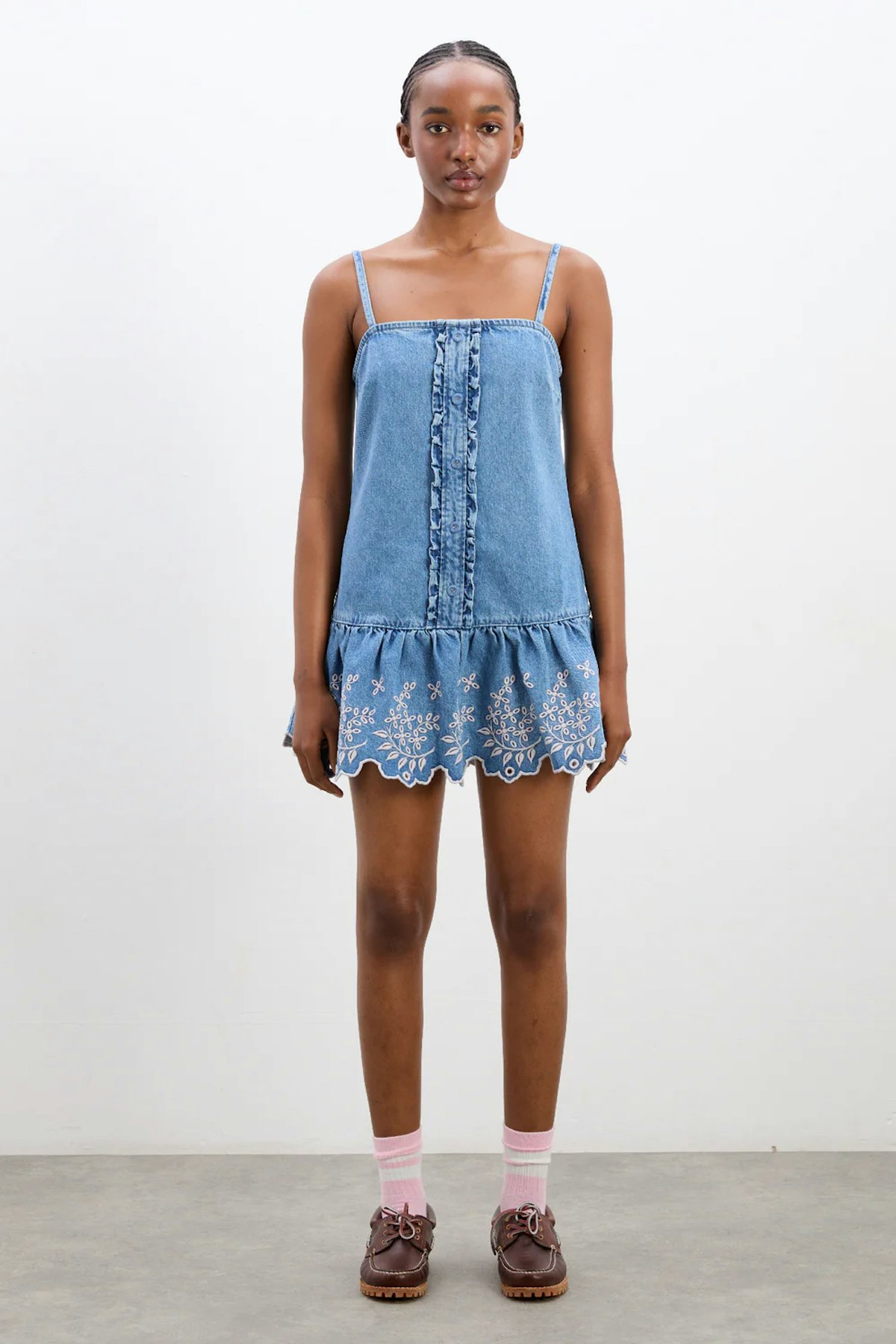 This denim dress is a summer must have – and it’s currently half price