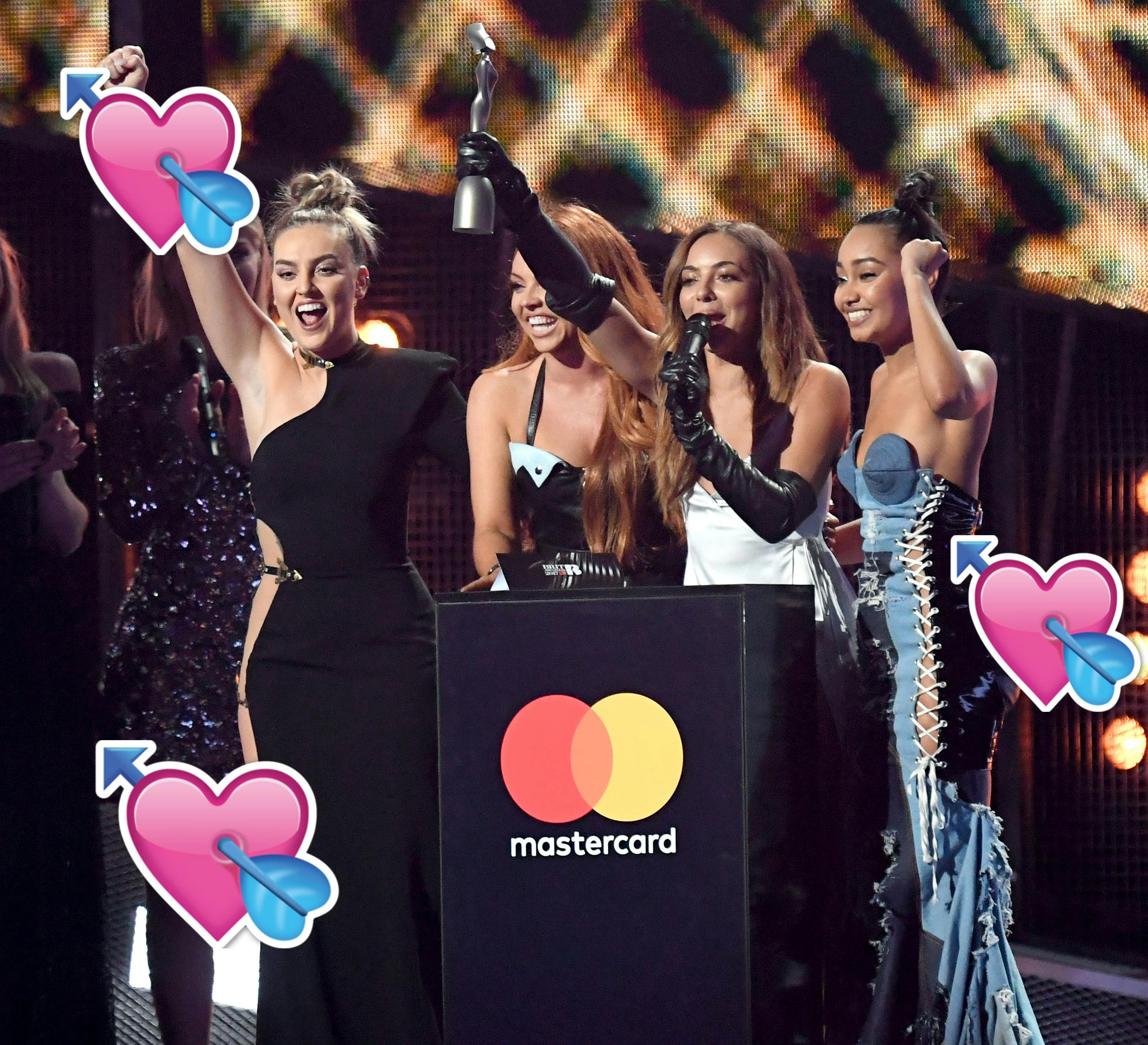 Little Mix give a HUGE shout out to their exes after Brit Award win - heat