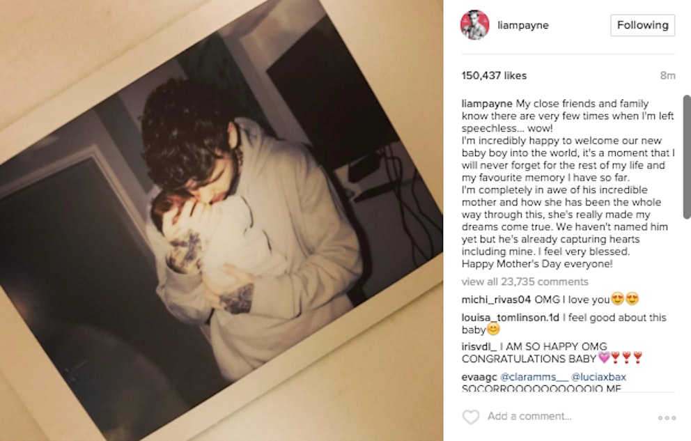 Will.i.am congratulates Cheryl and Liam Payne on the birth of their bab