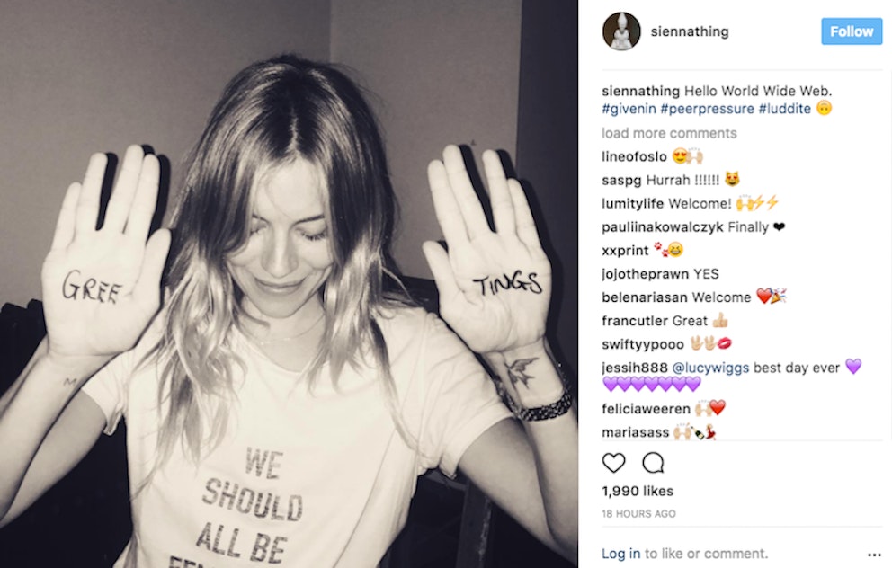 Sienna Miller Has FINALLY Joined Instagram
