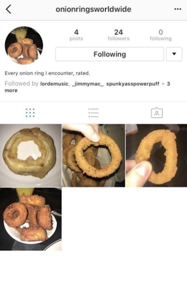 Does Lorde have a really WEIRD onion ring Instagram account? - heat