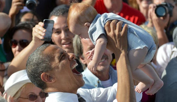 Barack Obama Meets Six-Month-Old Baby Giselle - Grazia