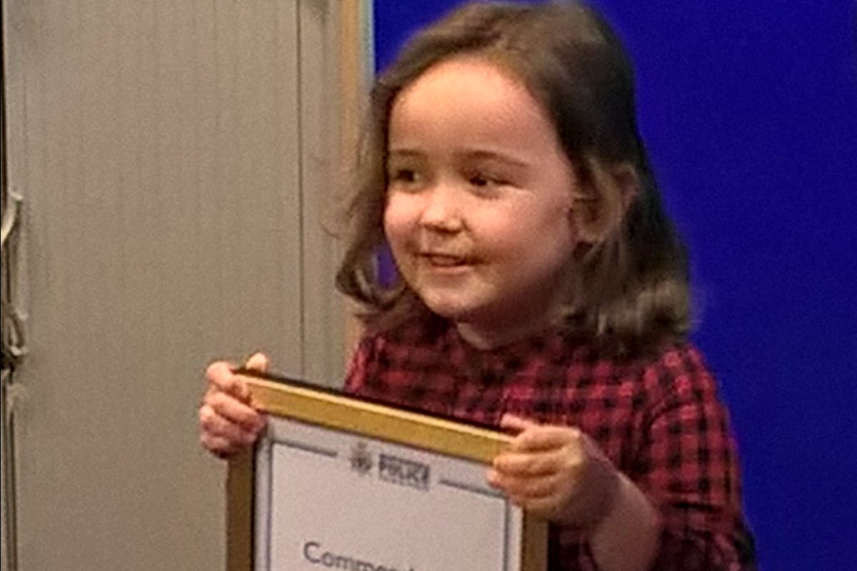 Brave four-year-old Suzie McCash saves mum's life 999 call police award
