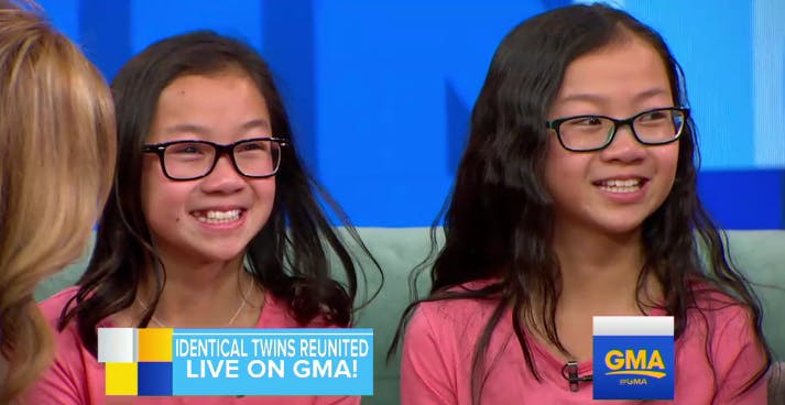 Identical twins who were separated meet for the first time on TV | Closer