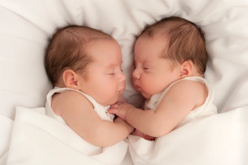 Twins were born on the EXACT same day as older twin sisters after ONE ...
