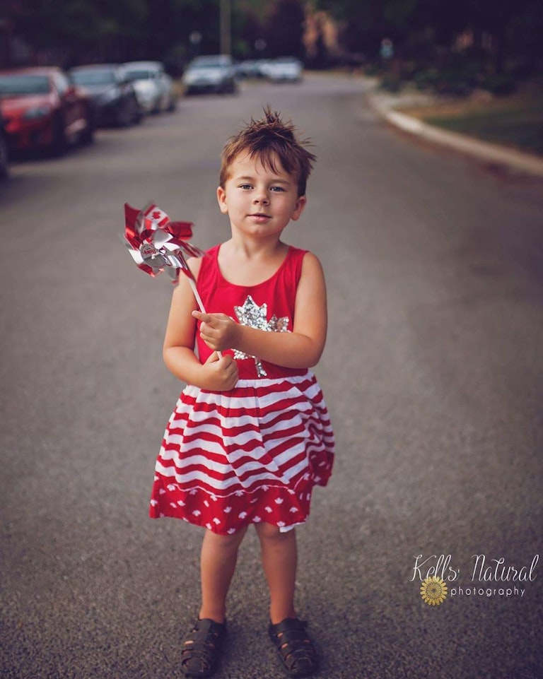 Mum Crystal Kells shares photos of her 5-year-old son Cian wearing a ...