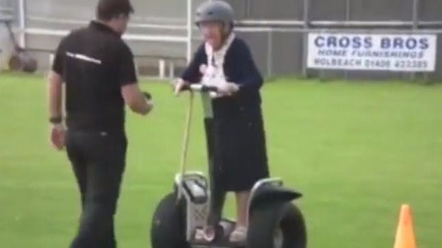 VIDEO: Great grandma celebrates 100th Birthday with Segway ride! | Closer