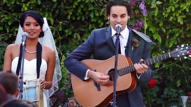 VIDEO: Couple sing their wedding vows to each other in amazing original ...