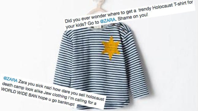 Zara slammed as ‘sick Nazis’ after ‘Holocaust children’s clothing ...