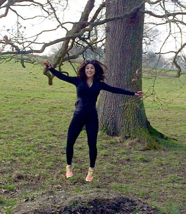 The mother of Jude Law’s fifth child literally jumps for joy after ...