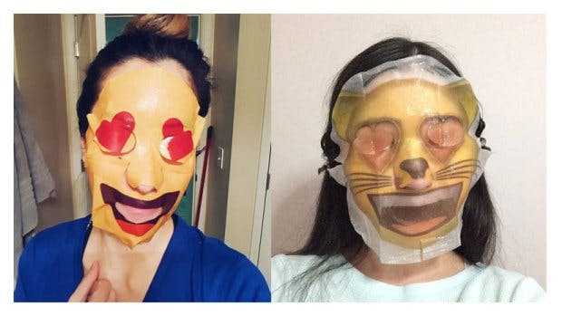 We're Fairly Freaked Out By These Emoji Face Masks