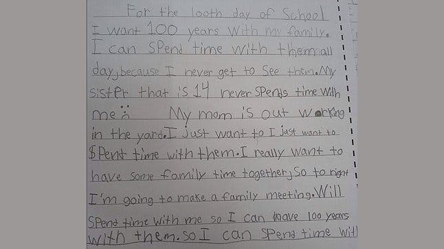 Teacher shares heartbreaking letter from little girl on ‘Make a wish ...