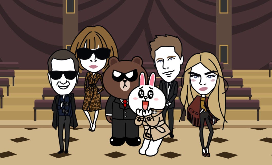Burberry Turns Cara & Co. Into Cartoons For LINE App Collaboration | Grazia